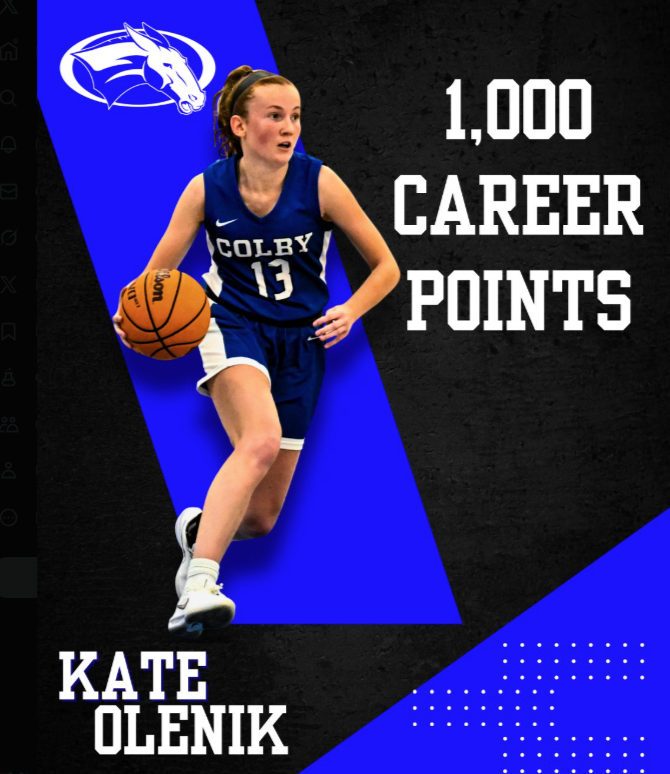 Medfield Alum Kate Olenik reaches 1,000 career points for Colby College ...